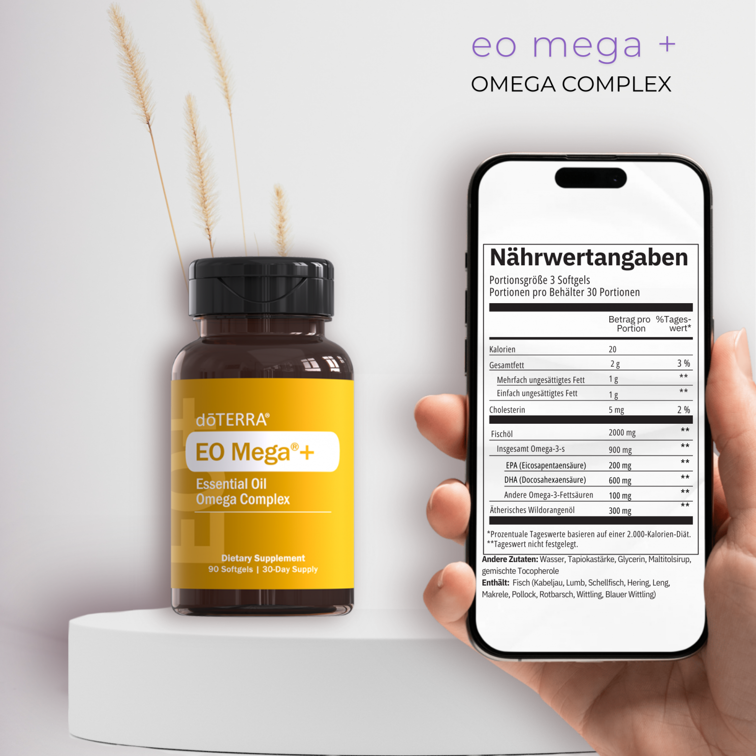 dōTERRA EO Mega+ Essential Oil Omega Complex - OEl.exier - Ölwissen kompakt